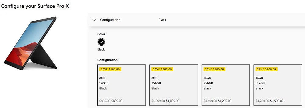 Surface Pro 7 And Surface Pro X Sale From $699