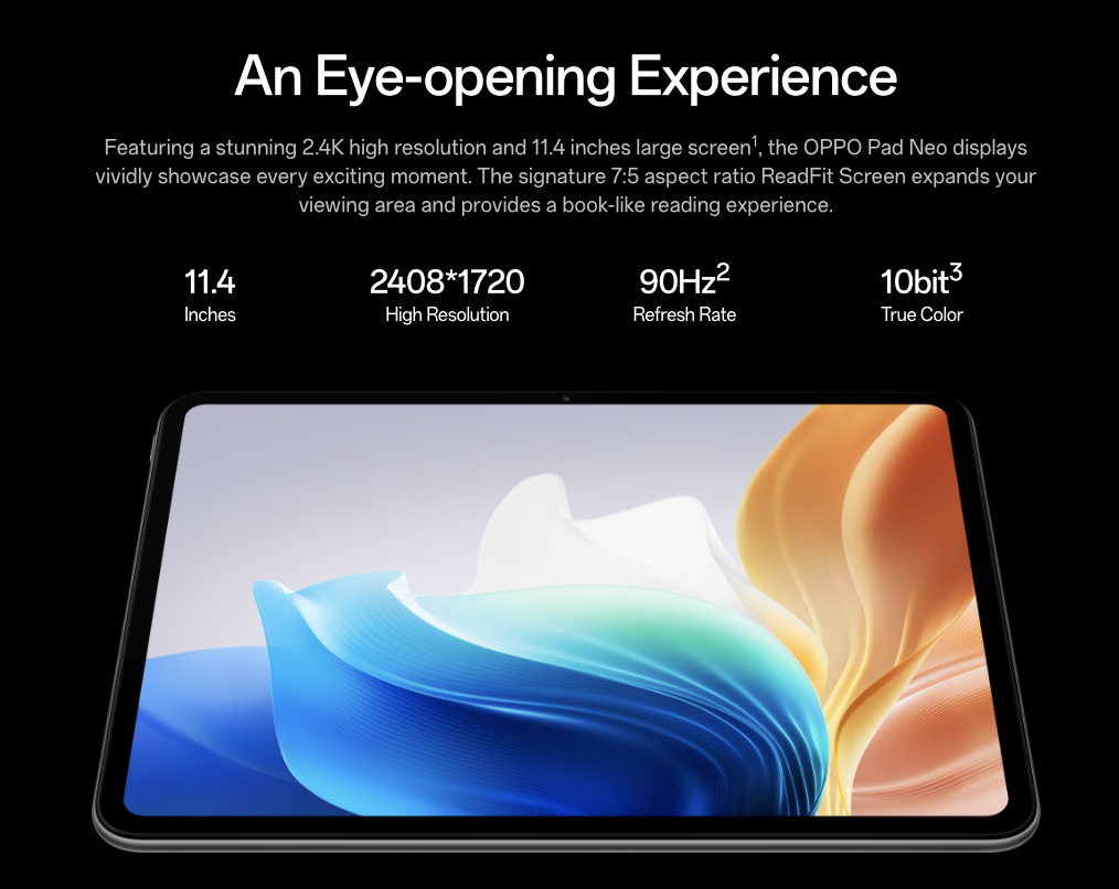 Oppo Pad Neo Officially Launching With 11.4-inch 2K Screen, Quad ...